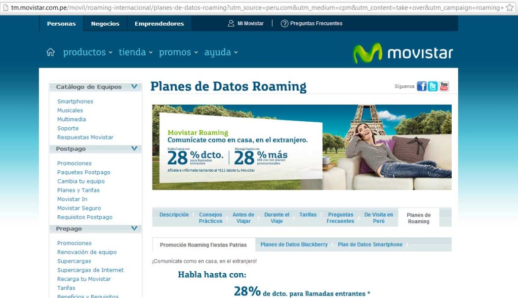 Análisis de las campañas de Movistar en Internet